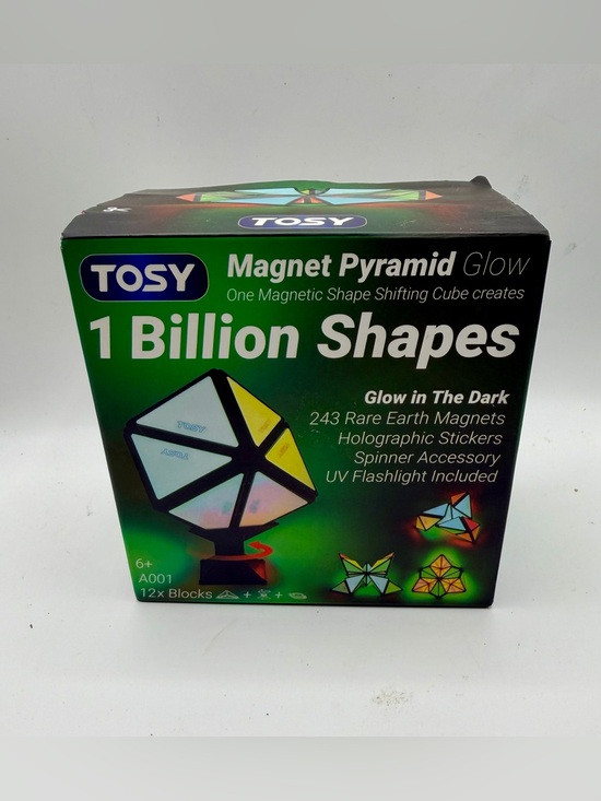 Toys | Magnet Pyramid Glow Glowinthedark Kids Magnetic Toy Green | Poshmark